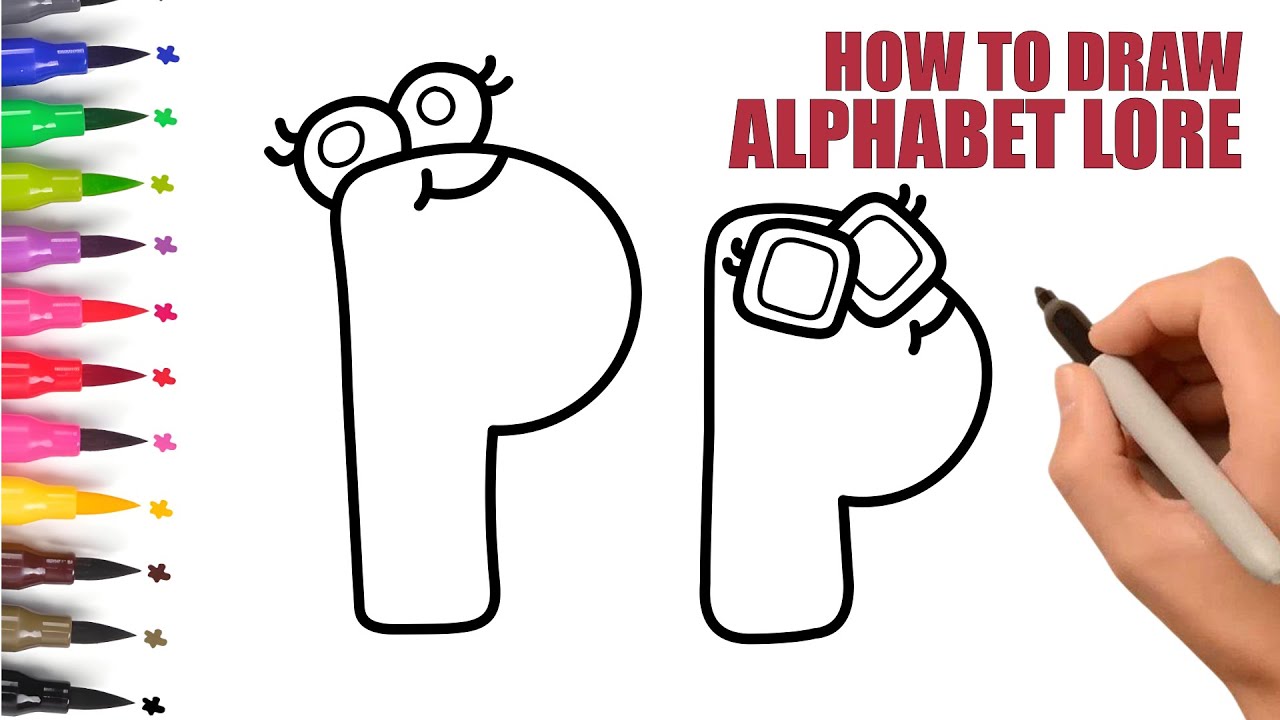How To Draw Alphabet Lore Step By Step | Big And Small Alphabet Lore P ...