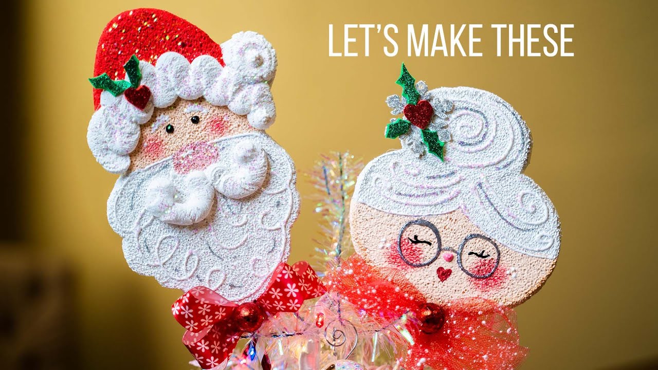 Super Cute SANTA and MRS CLAUSE from Scratch - YouTube