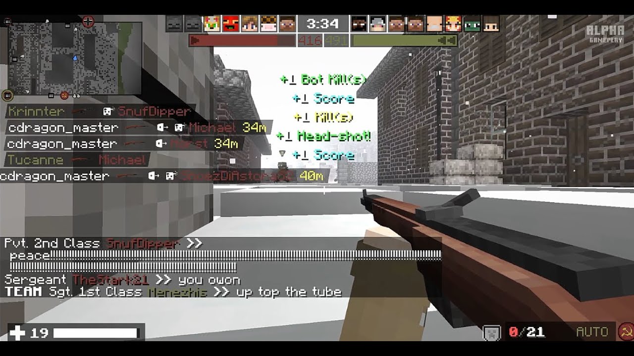 minecraft- blockfront ww2 - rock paper scissors @trainyard - YouTube