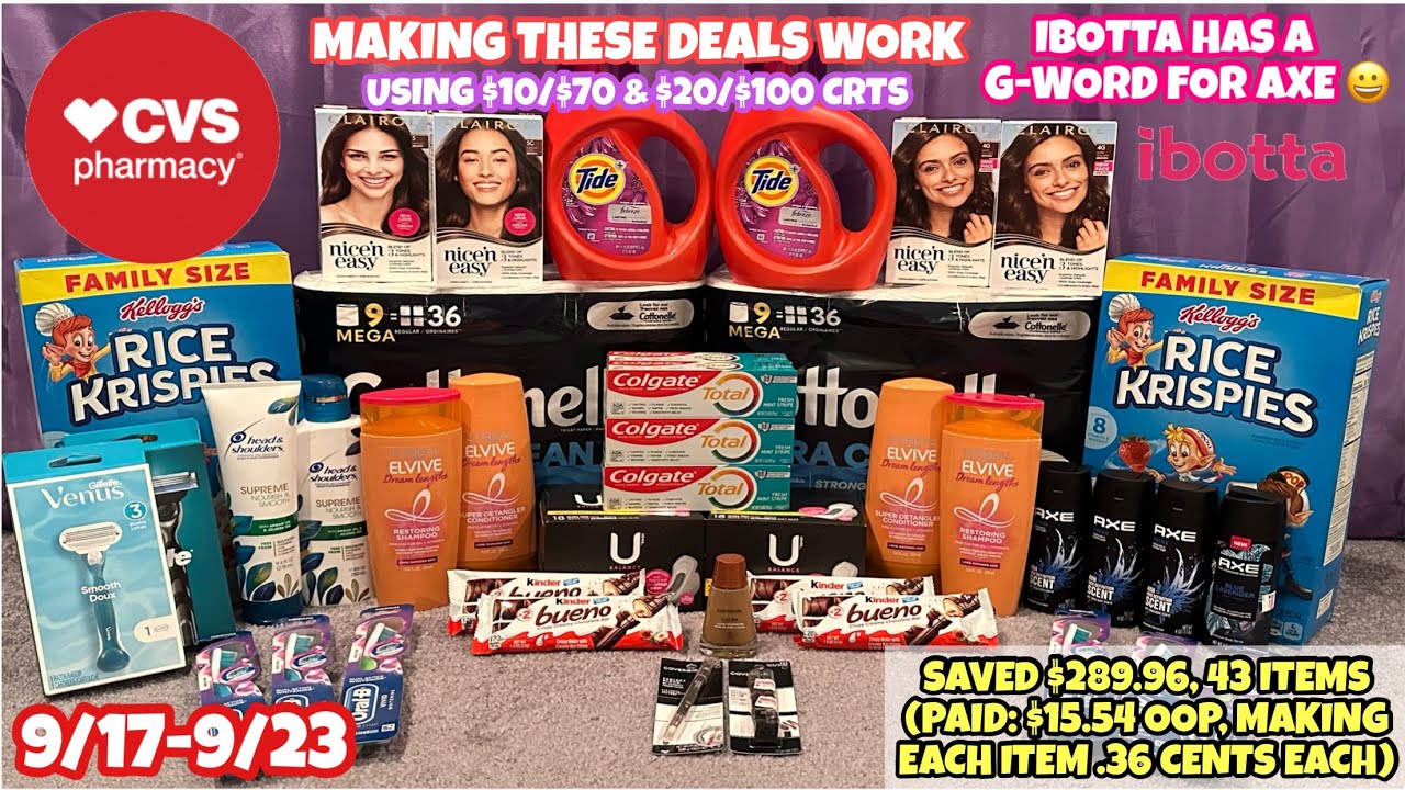 CVS haul 9/17-9/23/23 |Easy MM deals | G-word on Ibotta | Making the ...