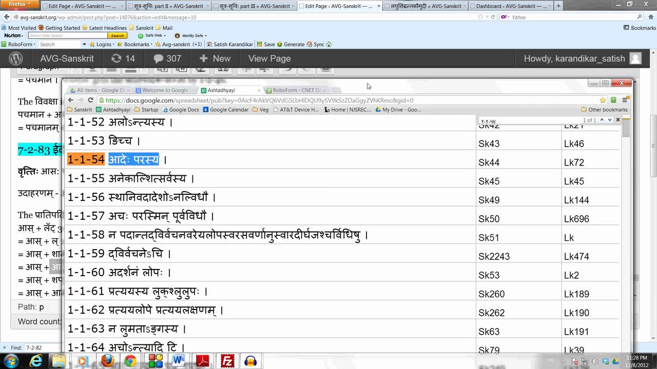 Panini Sutra 7-2-83 - YouTube