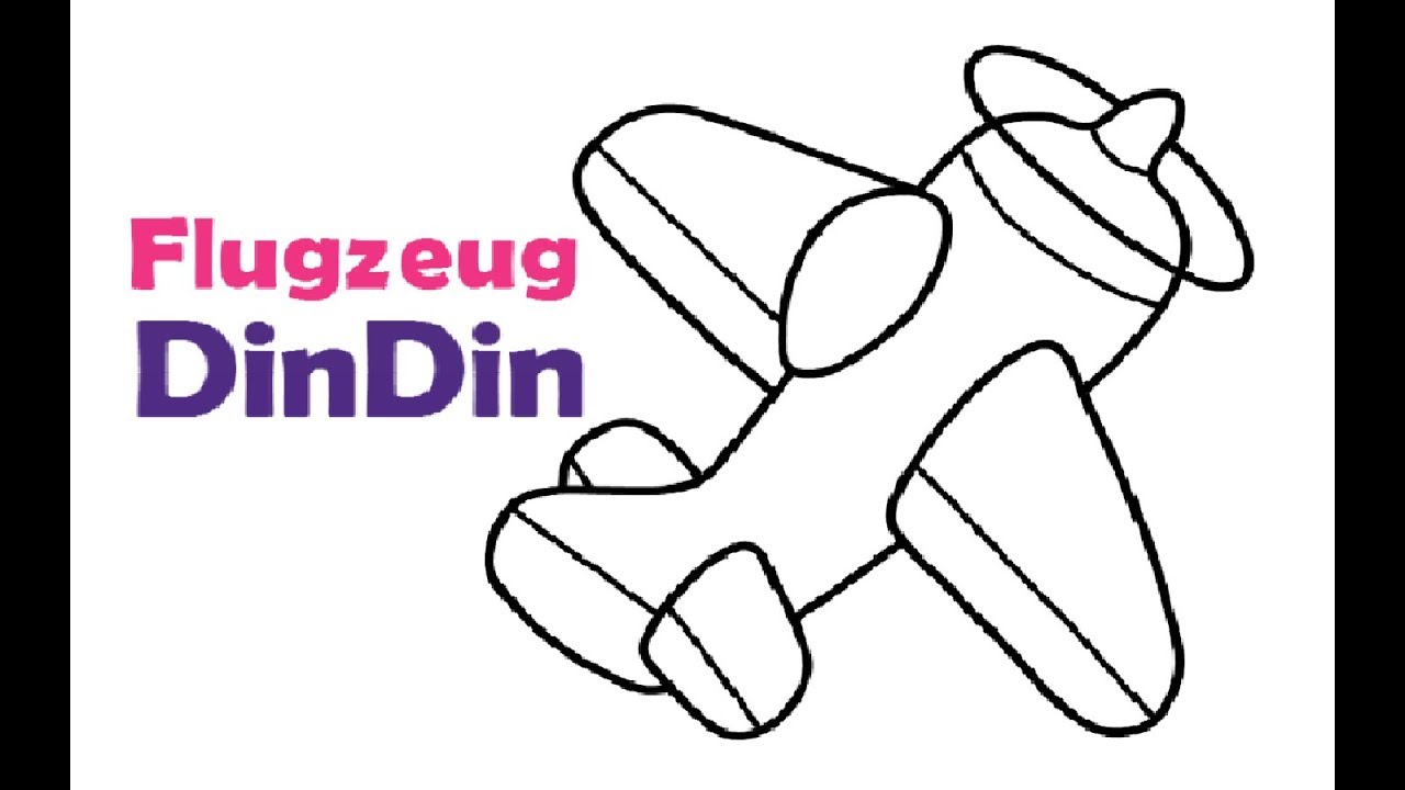 Wie zeichnet man Flugzeug | Malvorlagen für Kinder Flugzeug - YouTube