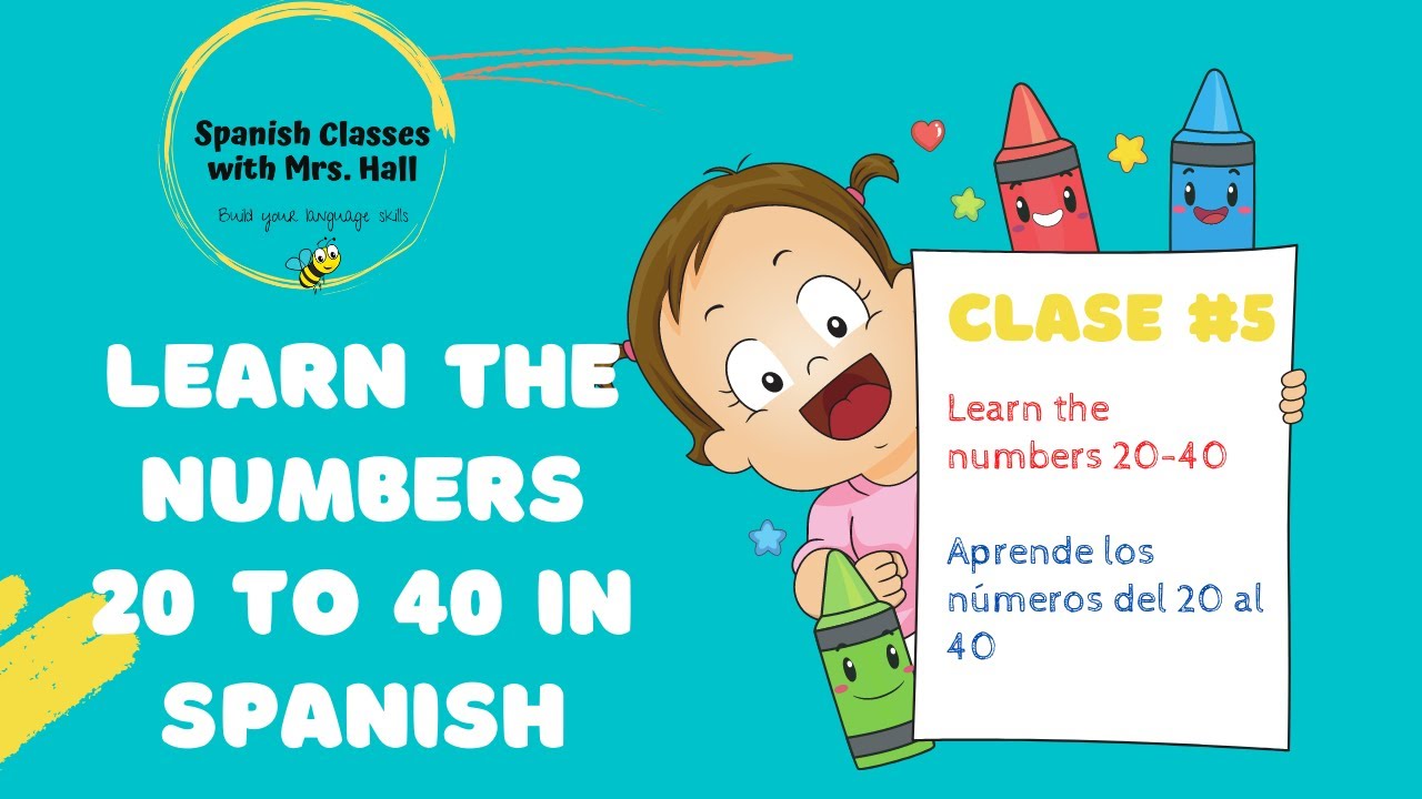 Numbers in Spanish 20-40/ Numeros en espanol - YouTube