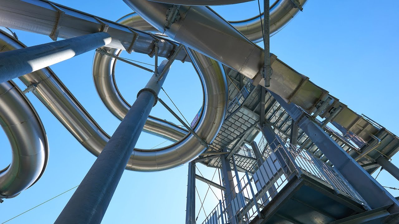 Giant Water Slide at Area 47 - YouTube