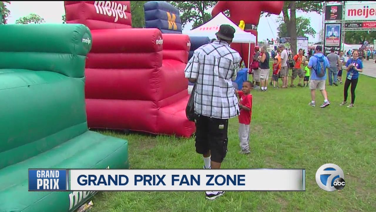Families enjoy Meijer fan zone - YouTube