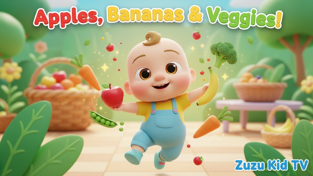 Apples, Bananas & Veggies Song – Healthy Eating Fun & Toddler Learning ...