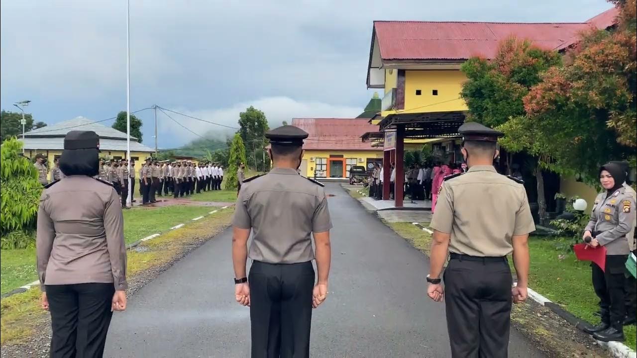 Upacara Kenaikan Pangkat Personil Polres Boalemo Periode 1 Juli 2022