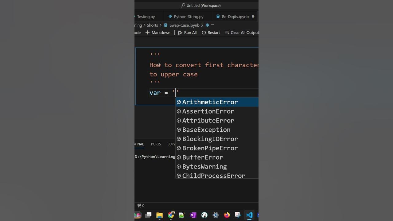 Python String Capitalize Method Pythonquiz Pythonprogramming Youtube