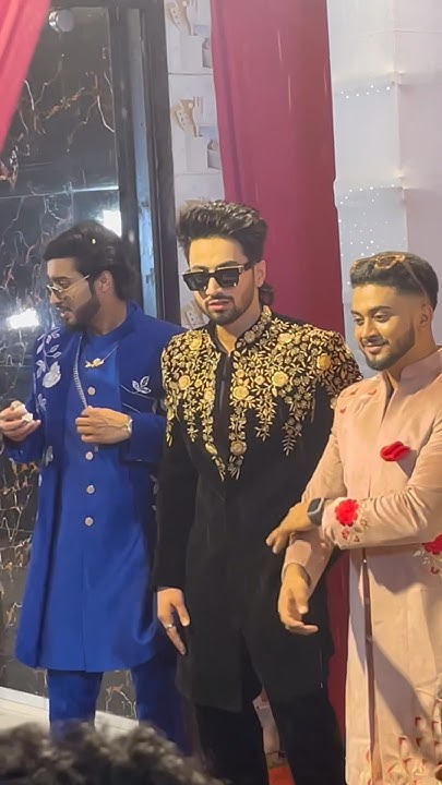 Team 07 along with Faizu at the wedding of Adnaan shiek #team07 #adnaanshaikh #faizu #wedding ...