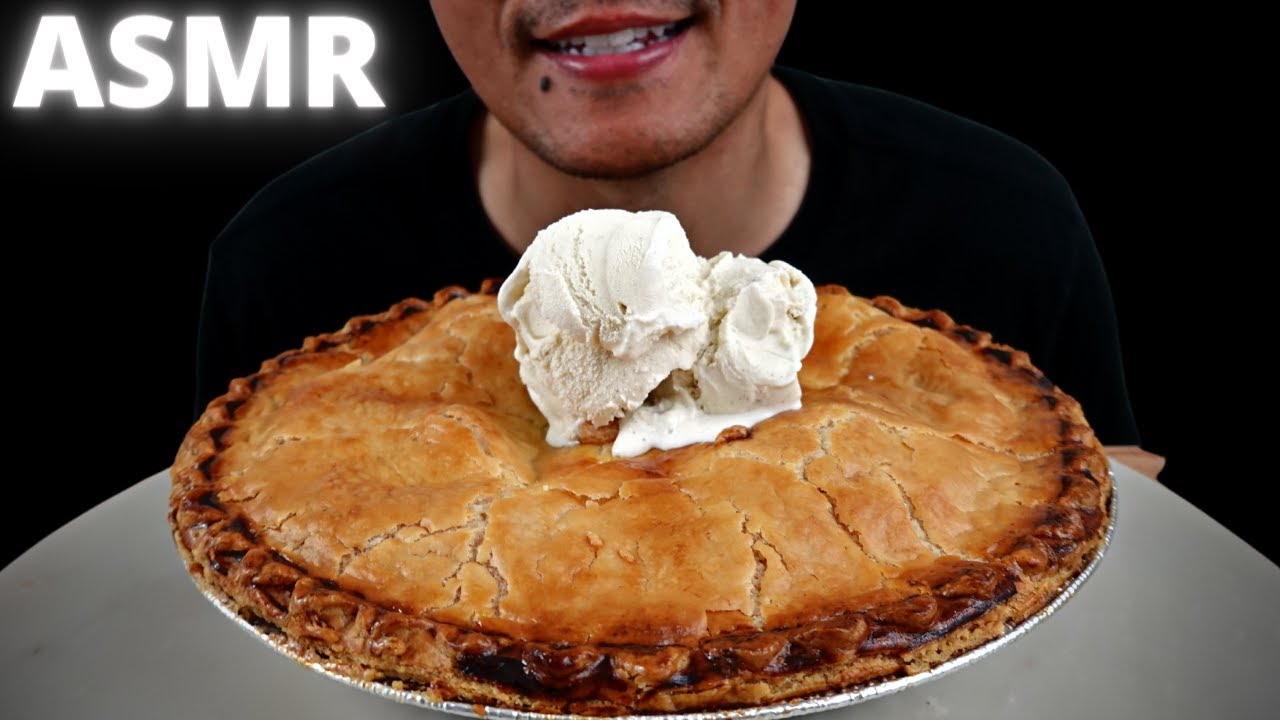 ASMR | Farm Fresh Peach Pie + Vanilla Ice Cream | The Hangry Mole - YouTube