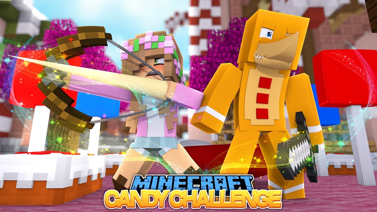 EXPLODING CHOCOLATE BED CHALLENGE ! !Minecraft w/ Sharky, Little Kelly ...