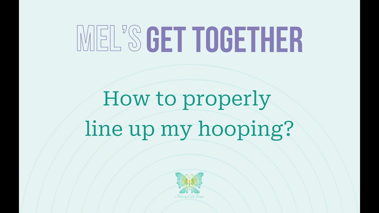 How to properly line up my hooping? - Machine Embroidery Applique ...