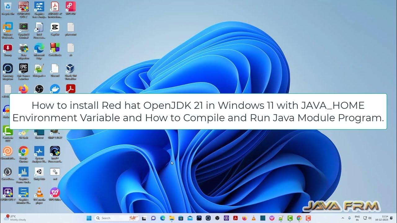 How To Install Red Hat Openjdk 21 In Windows 11 With Javahome Environment Variable Youtube