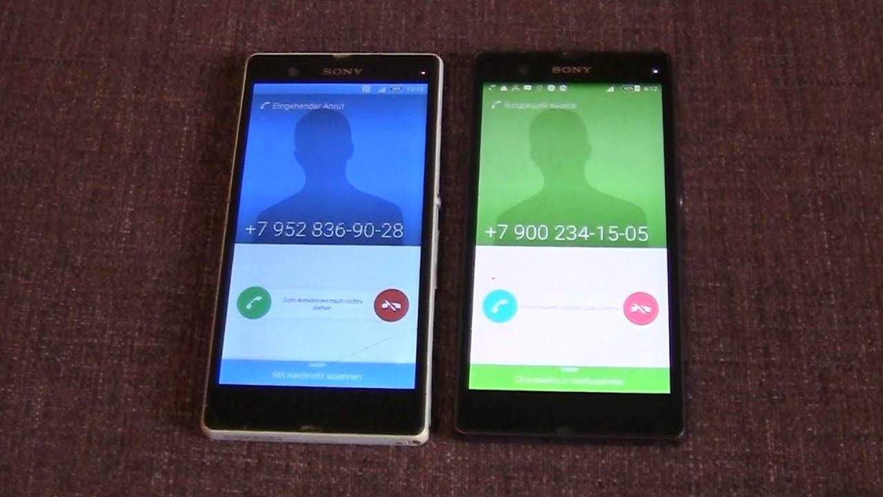 Sony Xperia Z series incoming calls - YouTube
