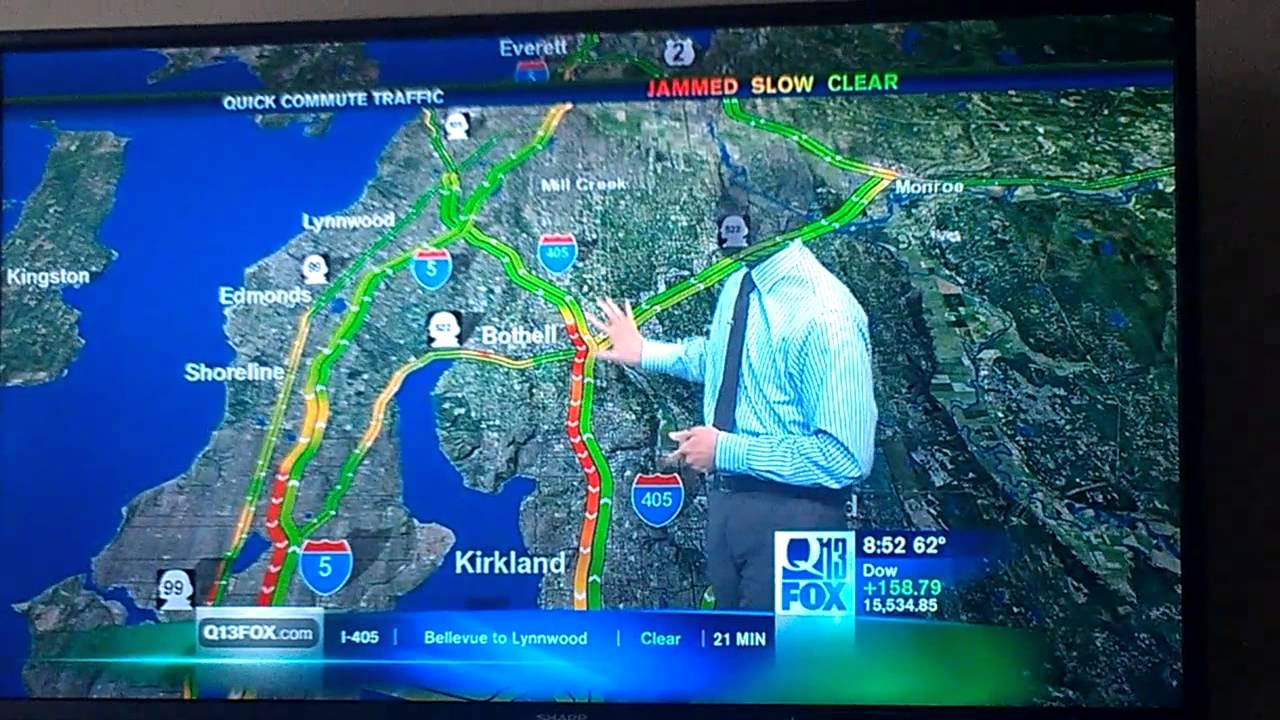 Headless traffic man on Q13 Seattle - YouTube