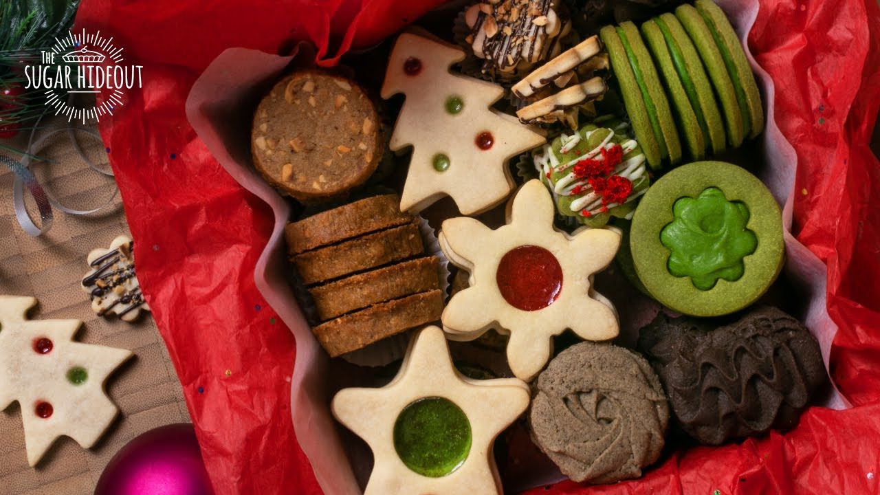 Christmas Cookie Gift Box - Butter Cookies, Shortbread, Stained Glass ...