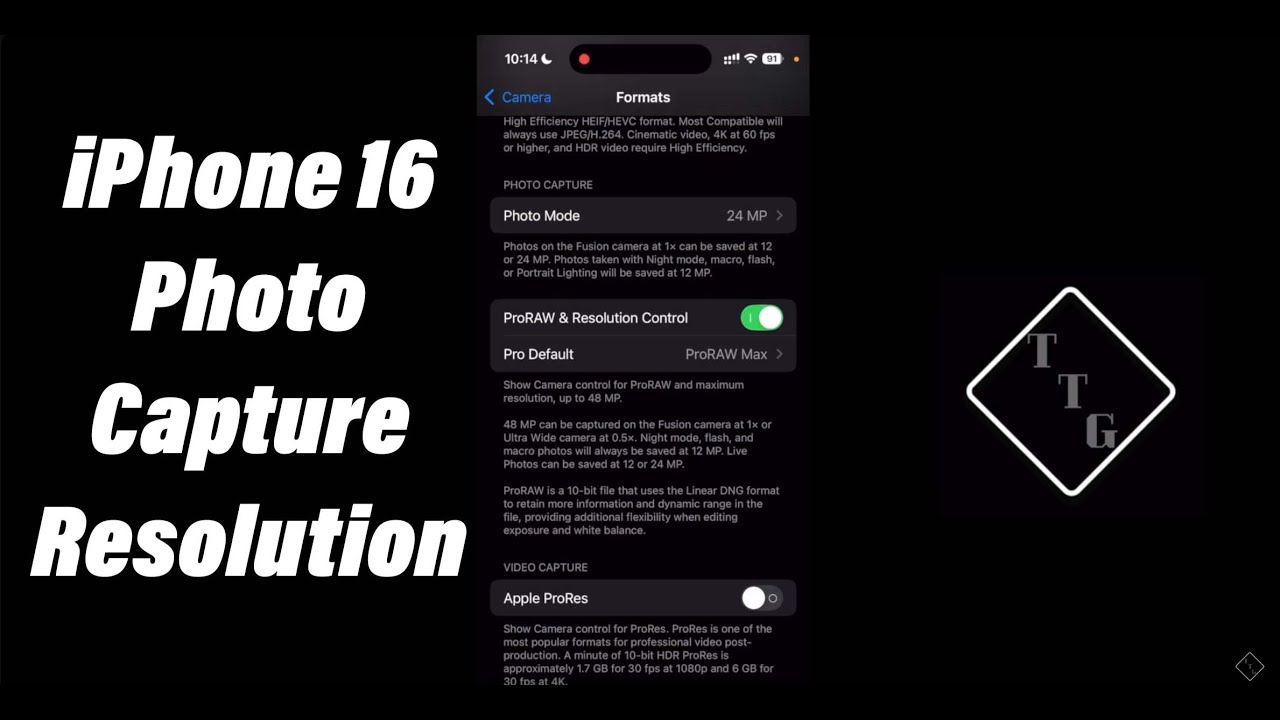 How to Change iPhone 16 Photo Capture Resolution - YouTube