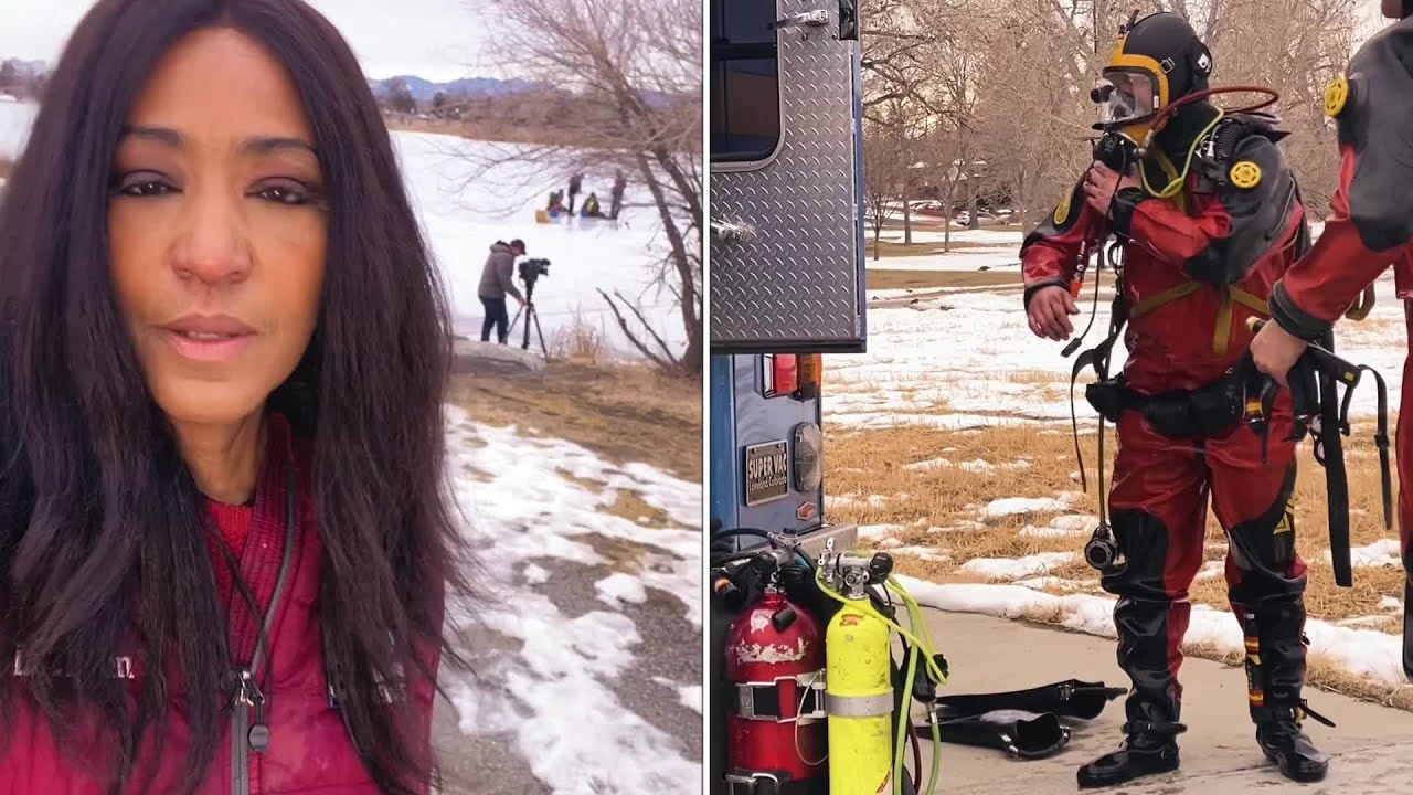 Denver Fire Department conducts ice rescue training - YouTube