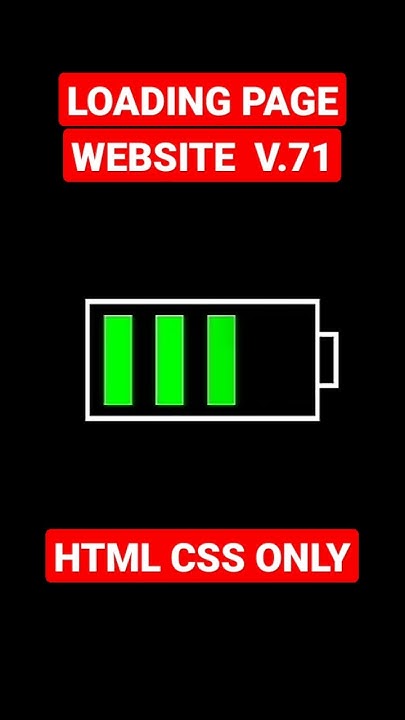 Loading Page Website HTML CSS ONLY Version 71.0 #mengareit #htmlcss #shorts - YouTube