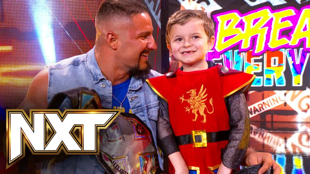 Bron Breakker honors Connor’s Cure Thriver Landon “The Conqueror” Chase ...