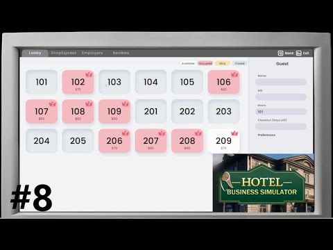 Hotel Business Sim | #8: 50% Complete. 9 Rooms & 3 Star Hotel - YouTube