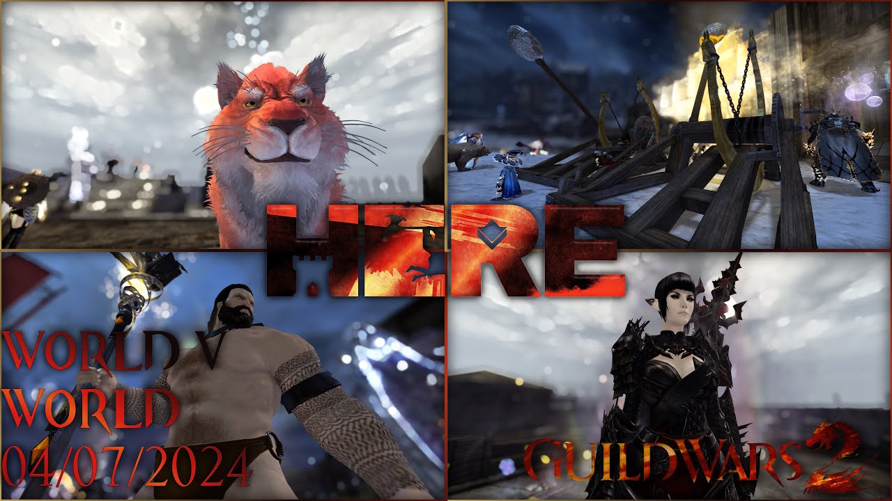 Guild Wars 2 World v World fights and fun - [here] raid - with ...