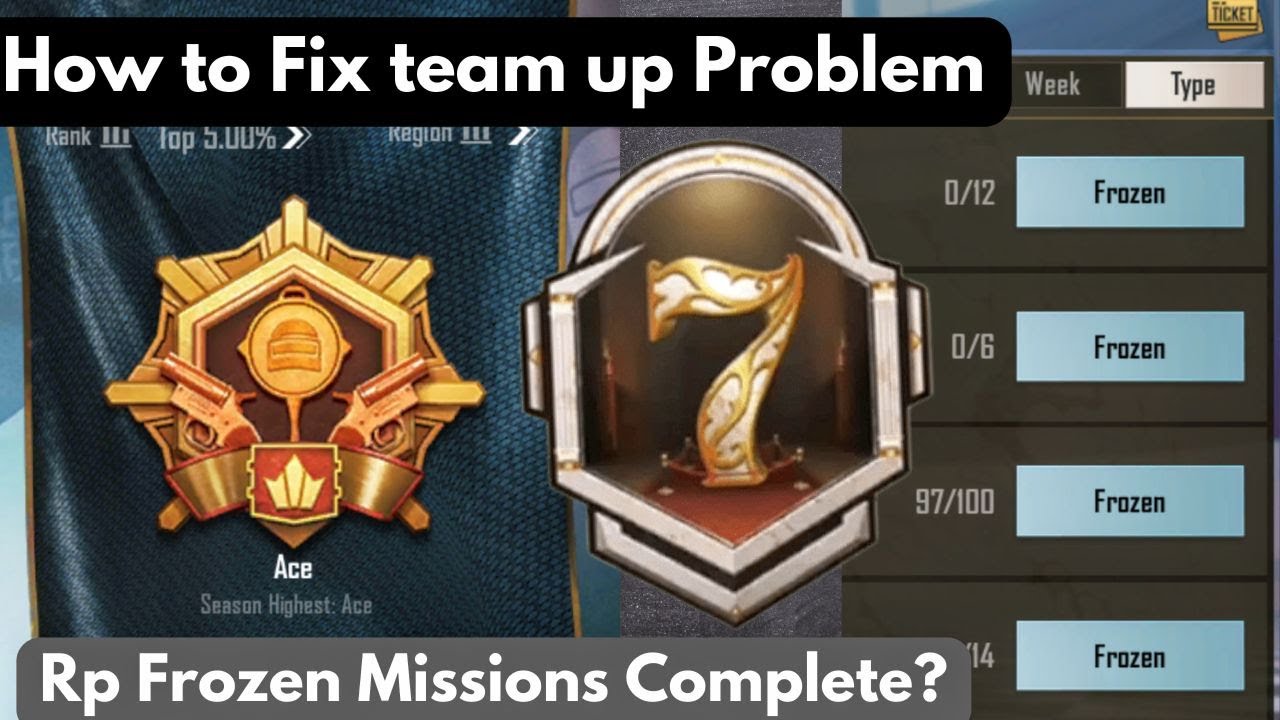 How To Fix Team Up Problem || Any Fix For Rp Frozen Mission? || Tier ...