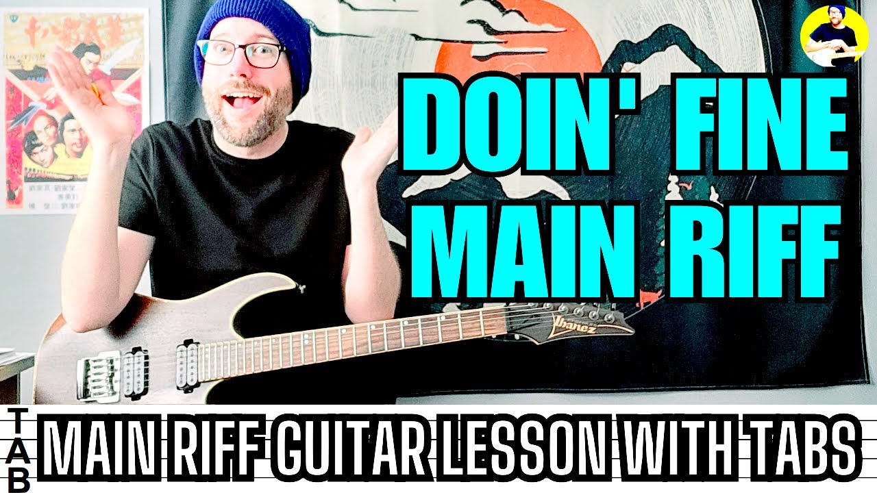 Slash's Snakepit - Doin' Fine Main Riff Guitar Lesson | Tab | Tutorial ...
