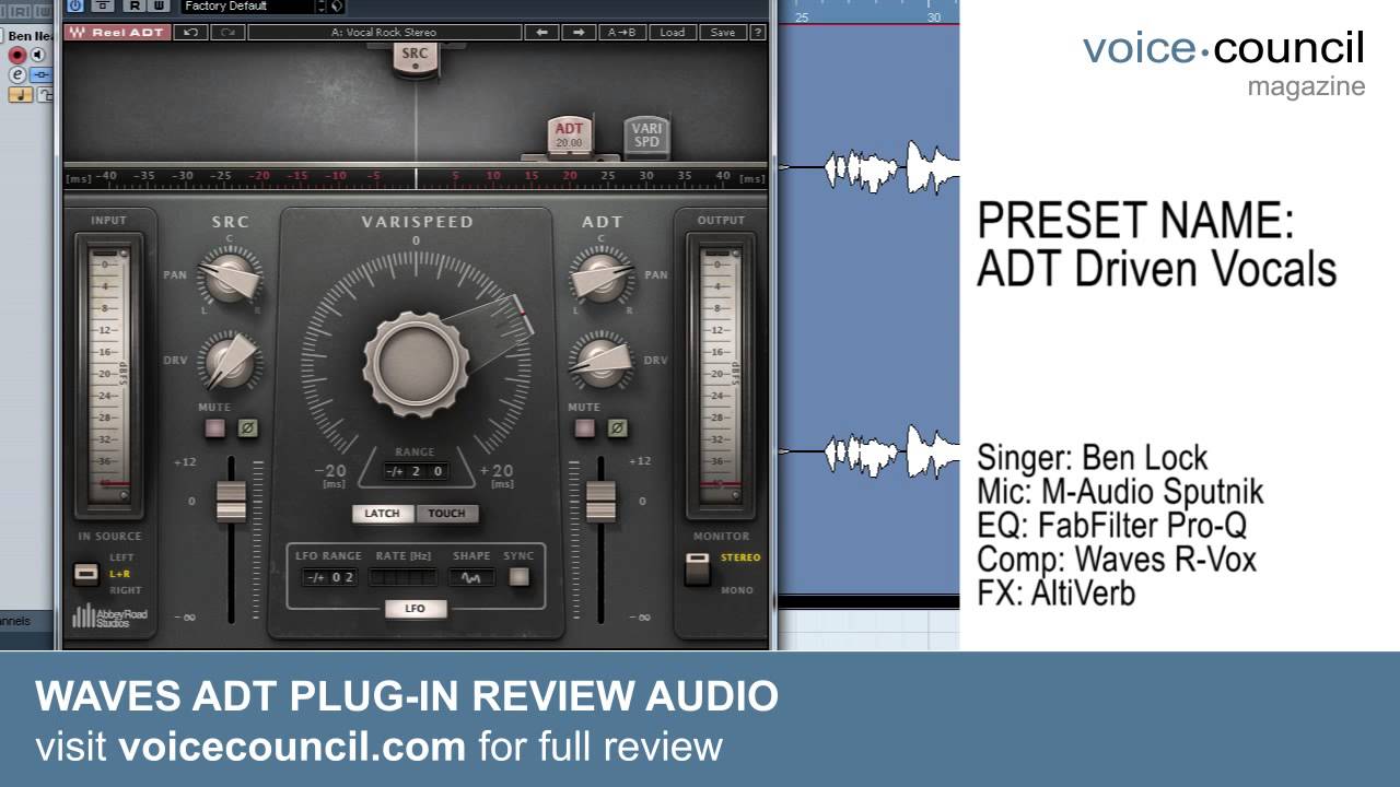 Waves Abbey Road ADT Plug-In Audio Demo - YouTube