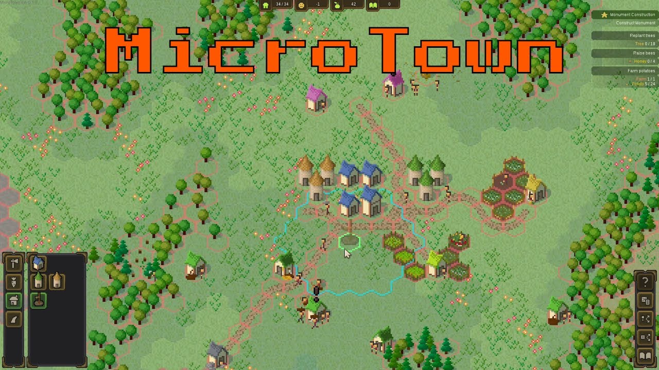 🏘️ MicroTown - Pixel town building game - YouTube