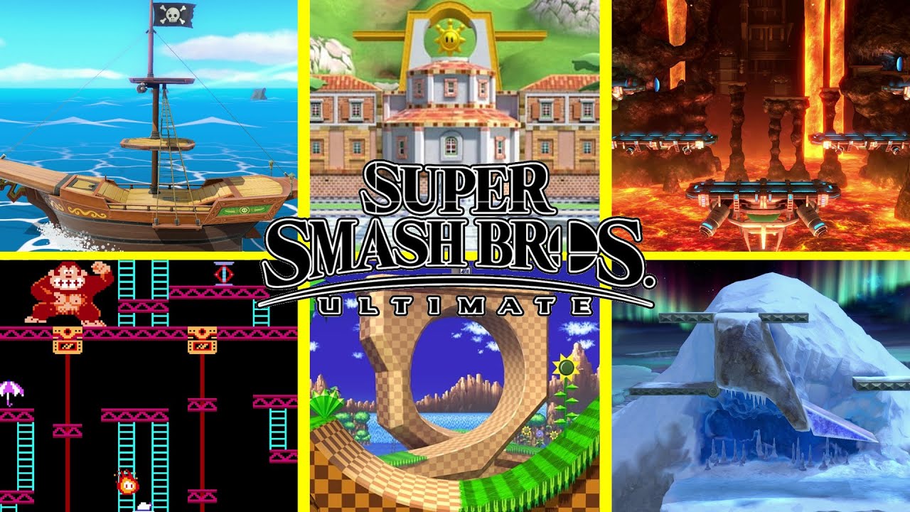 SUPER SMASH BROS. ULTIMATE - All Brawl Stages - YouTube