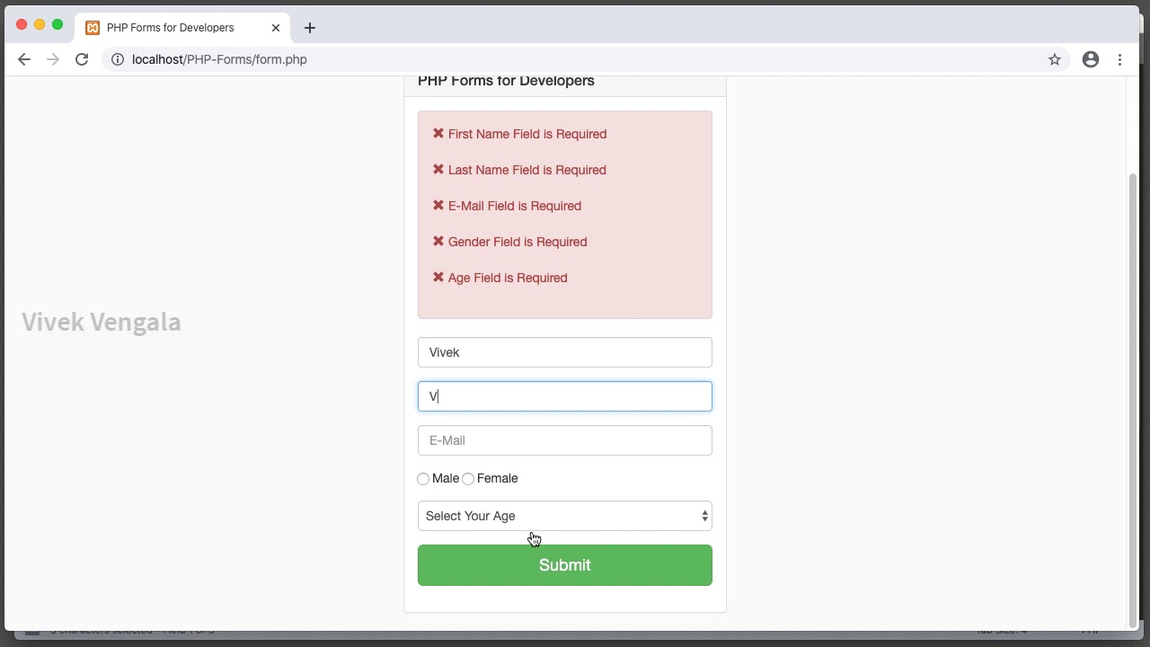 How to Display Values in Form in case of Errors 4/8 - YouTube