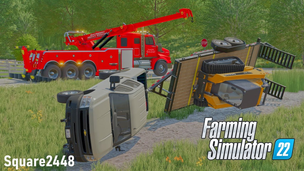 BROKEN Truck! + OVERLOADED Trailer CRASH | FS22 Heavy Rescue - YouTube