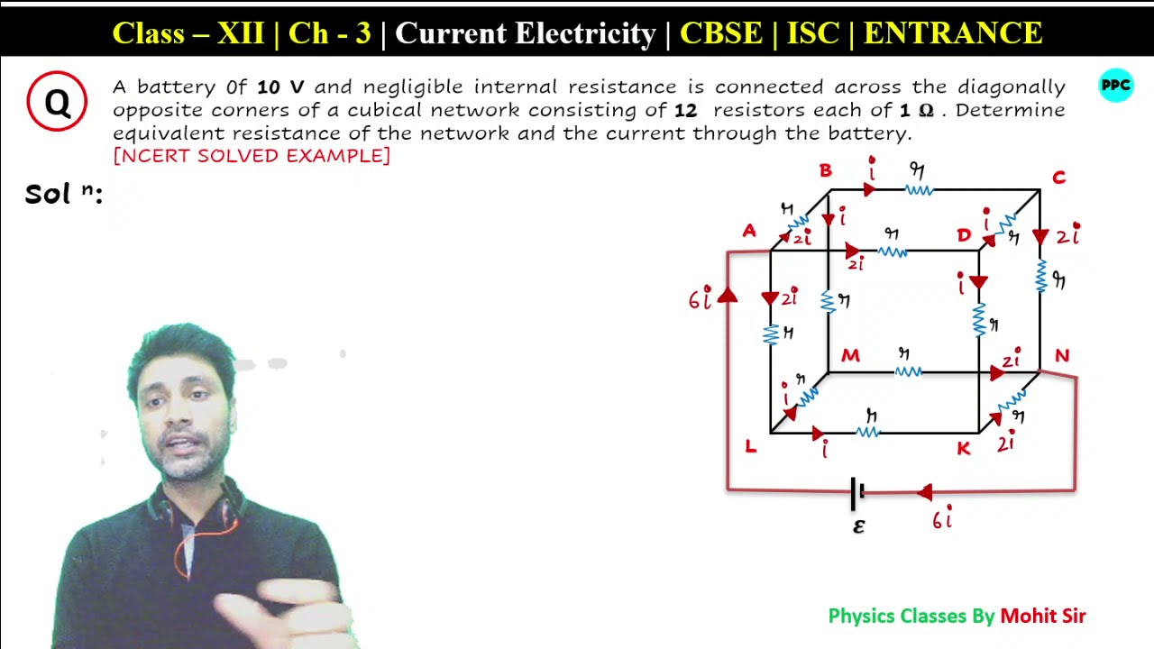 A battery 0f 10 V and negligible internal resistance connected ...