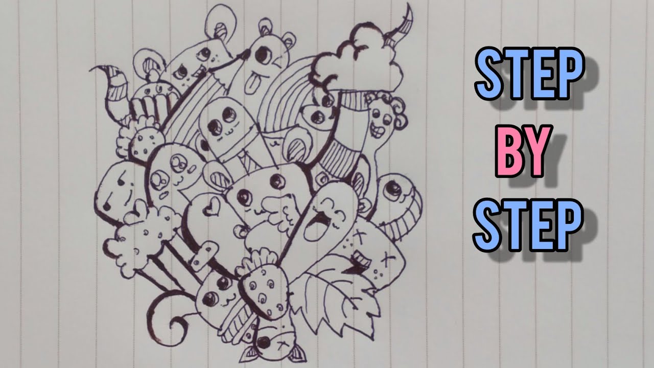 Doodle art💫 |😍doodle art එකක් අදිමුද? | පියවරෙන් පියවර |How to draw a ...