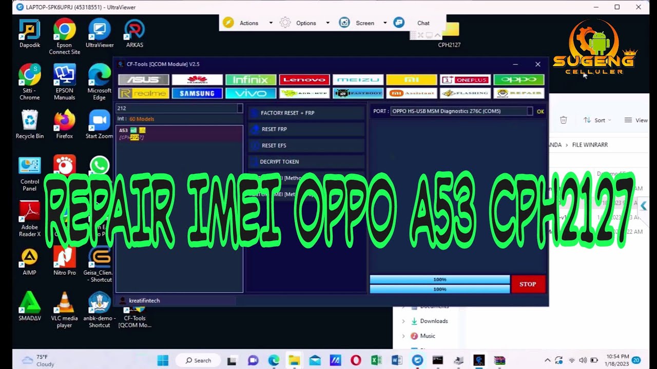 REPAIR IMEI OPPO A53 CPH2127 | MENERIMA JASA REMOTE - YouTube