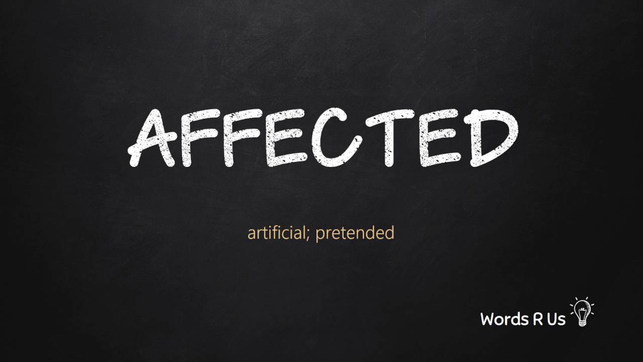 How to Pronounce AFFECTED in American English - YouTube