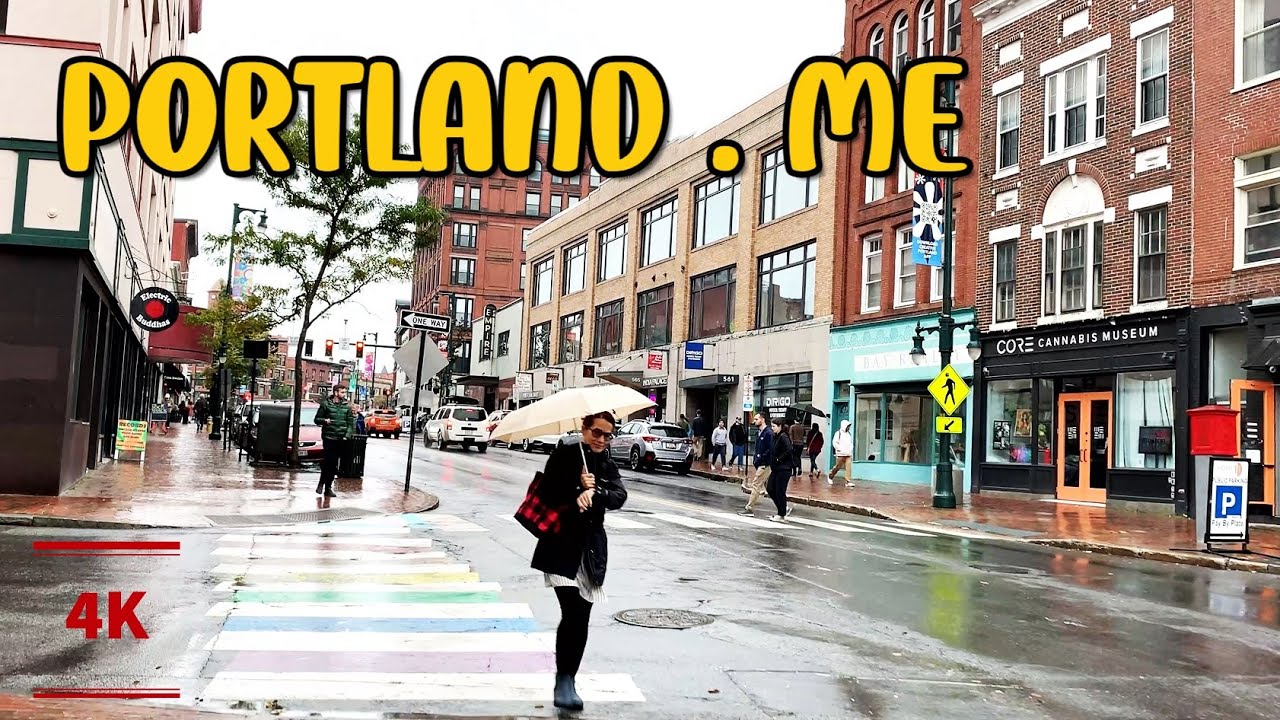 【Portland 】 Walking Downtown Portland ,Maine , 🇺🇸 Portland 4K ...