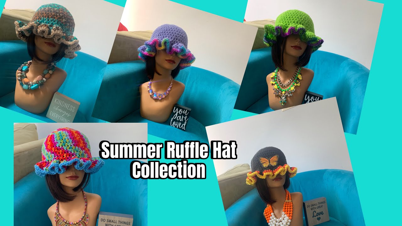 Summer Ruffle Hat Collection at Calypsopeacock - YouTube