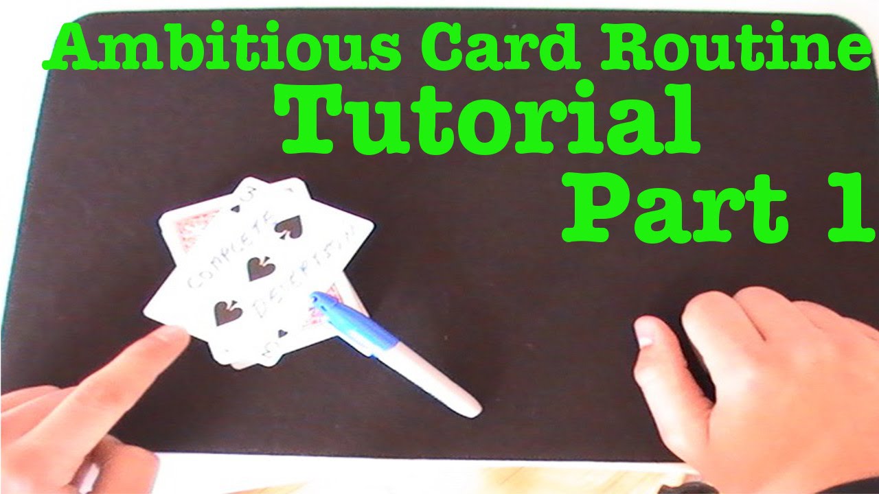 Ambitous Card Routine Tutorial - Part 1 - YouTube