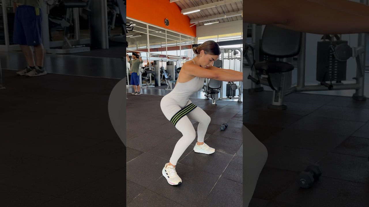 SENTADILLA LATERAL con ABDUCCIÓN DE CADERA (con banda) - YouTube