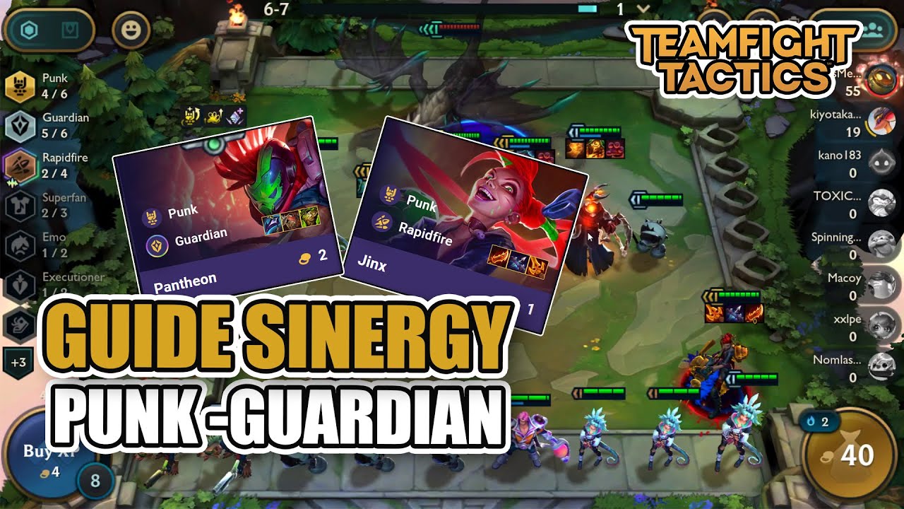 GUIDE Cocok Untuk Pemula Synergy Punk Guardian TFT Teamfight Tactics ...