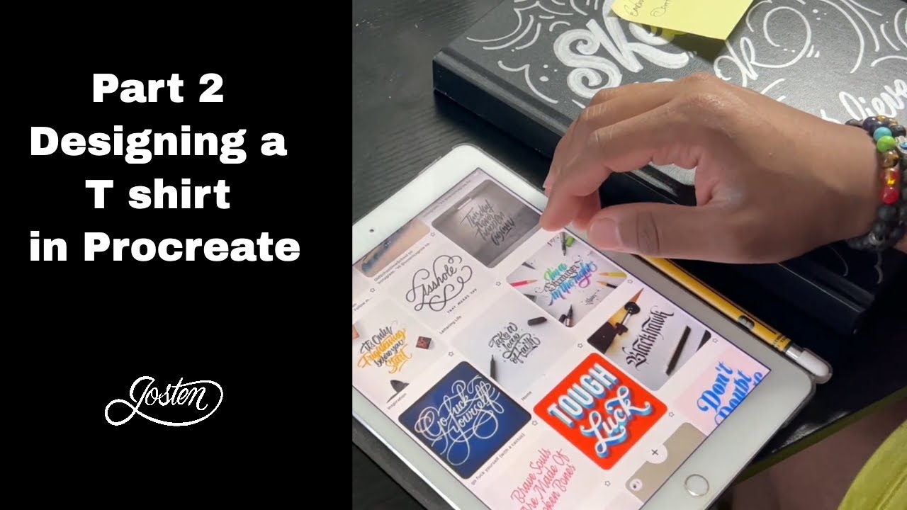 How to design a T-Shirt in Procreate Part 2 (Sketching) - YouTube