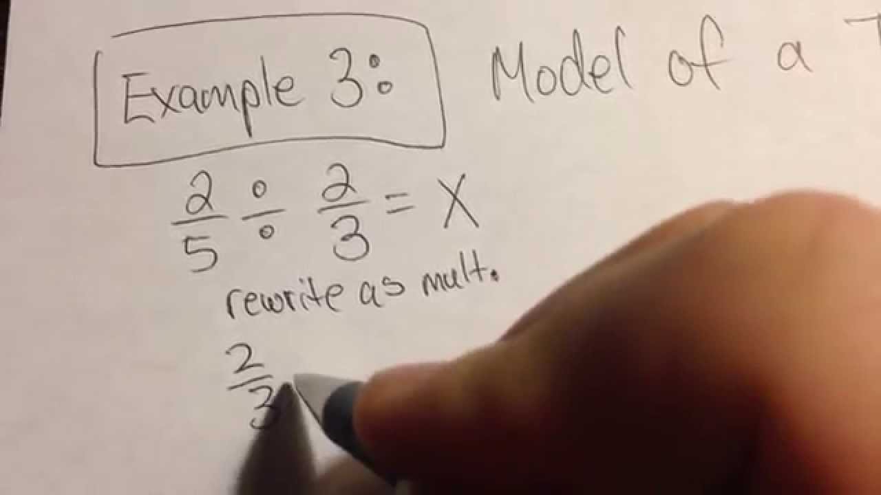 Dividing Fractions Using A Tape Diagram Example 3 YouTube