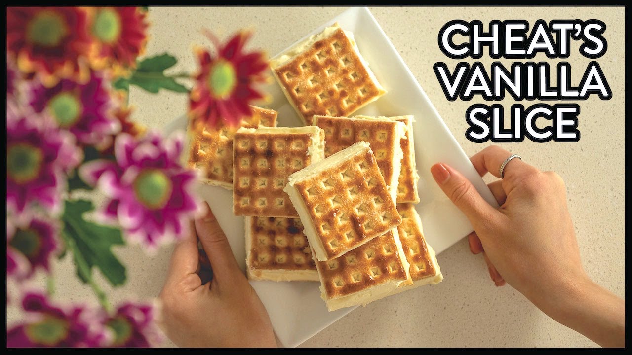 CHEAT'S VANILLA SLICE | How To Make No Bake Vanilla Slice | Le Bon Baker - YouTube