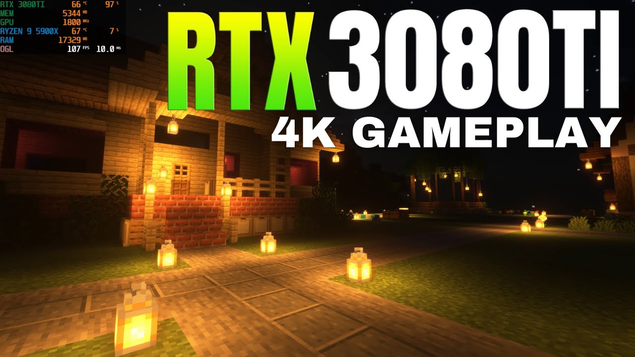 Minecraft 4K RTX 3080 Ti + Ryzen 9 5900X PC Gameplay - YouTube