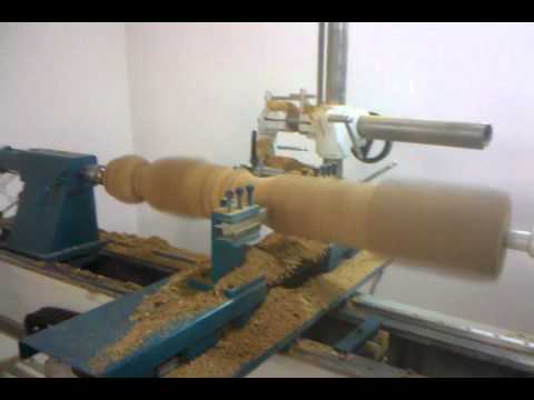 COSEN CNC wood turning lathe making spiral grooving CKX torno de control númerico para madera