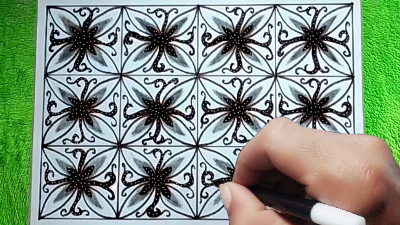 Sketsa Motif Batik Modern