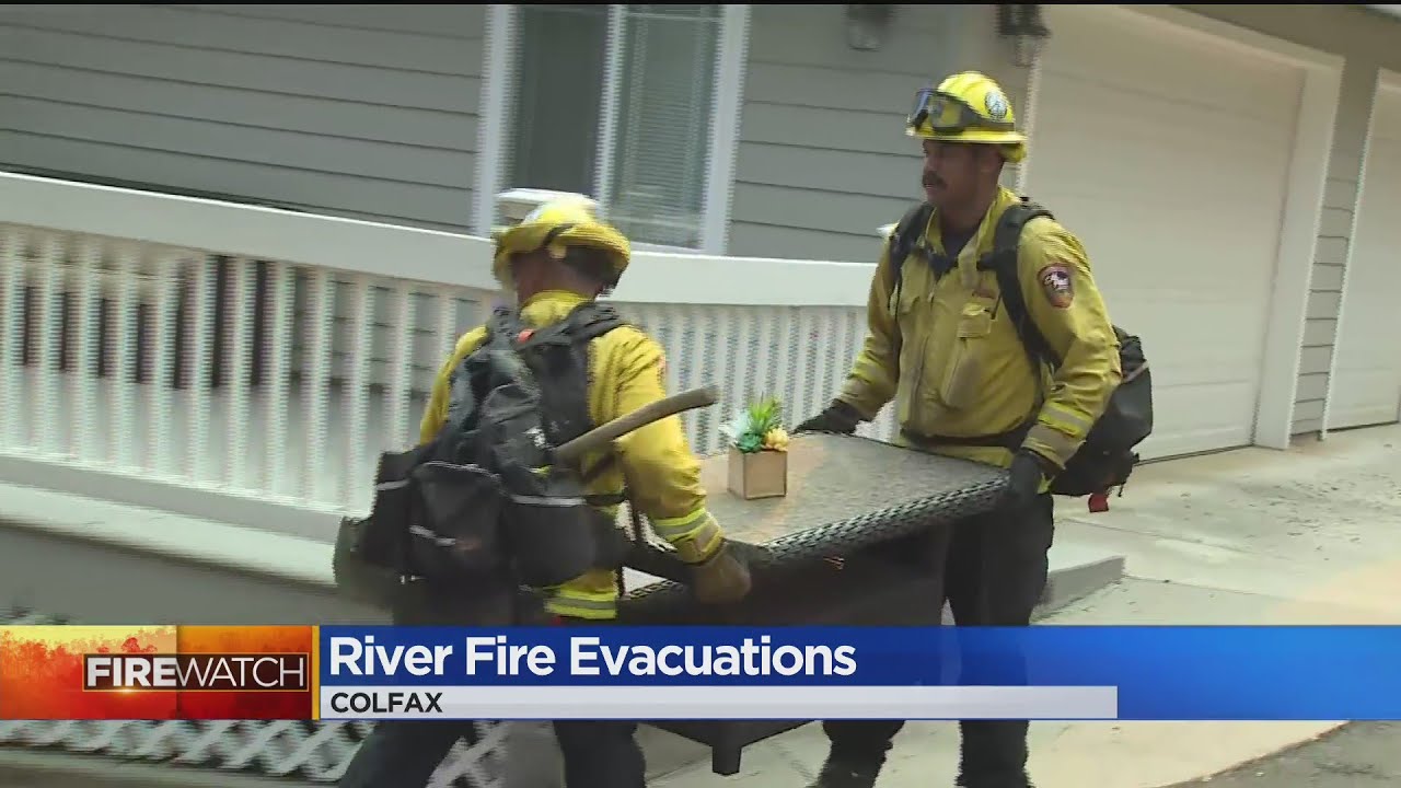 River Fire Prompts Evacuations Near Colfax - YouTube