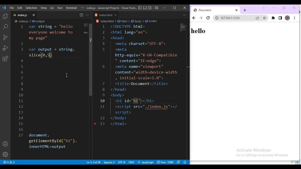 Extracting A String In Javascript Emechicode Youtube